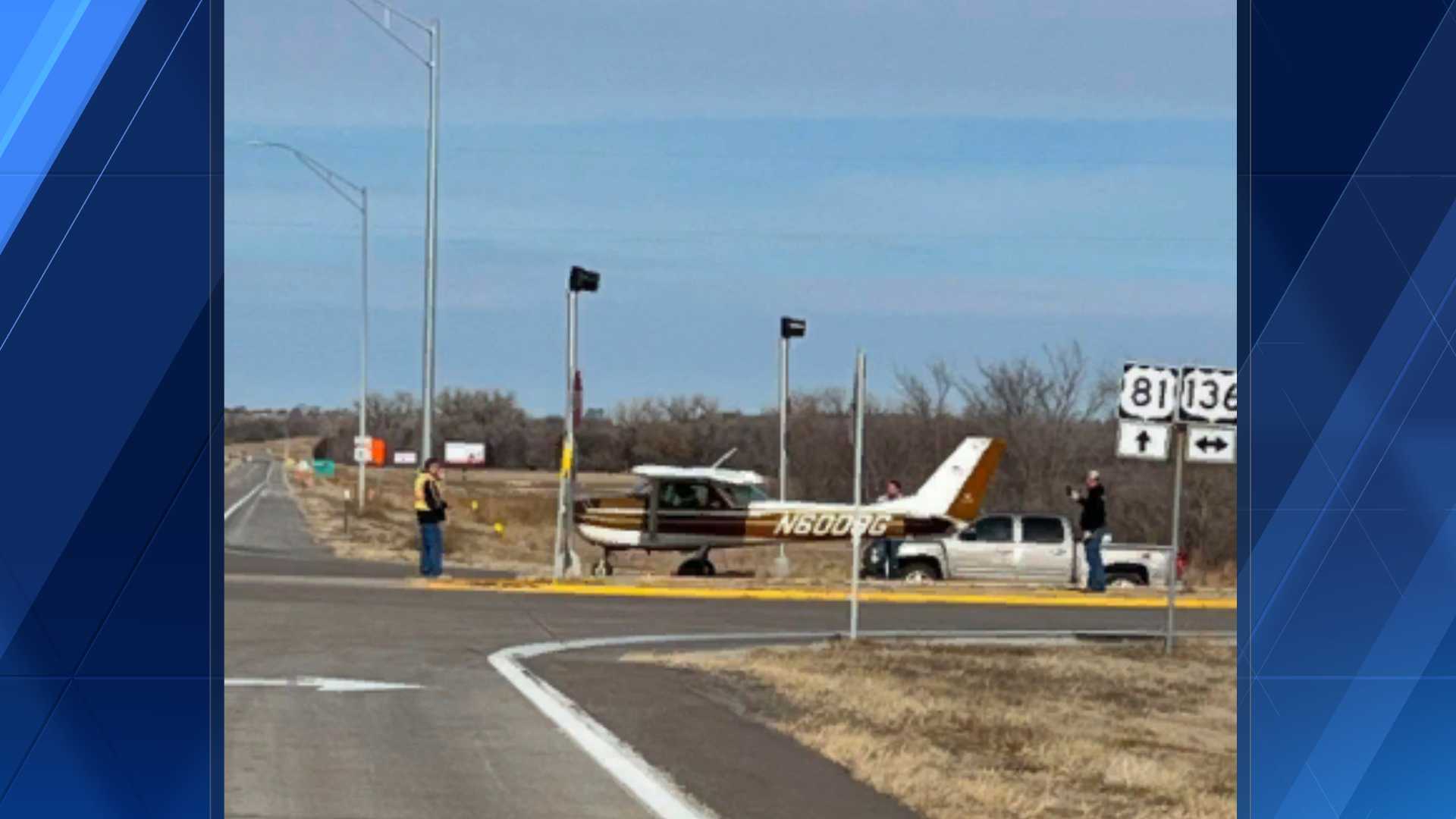 Airplane makes emergency highway landing in Thayer County