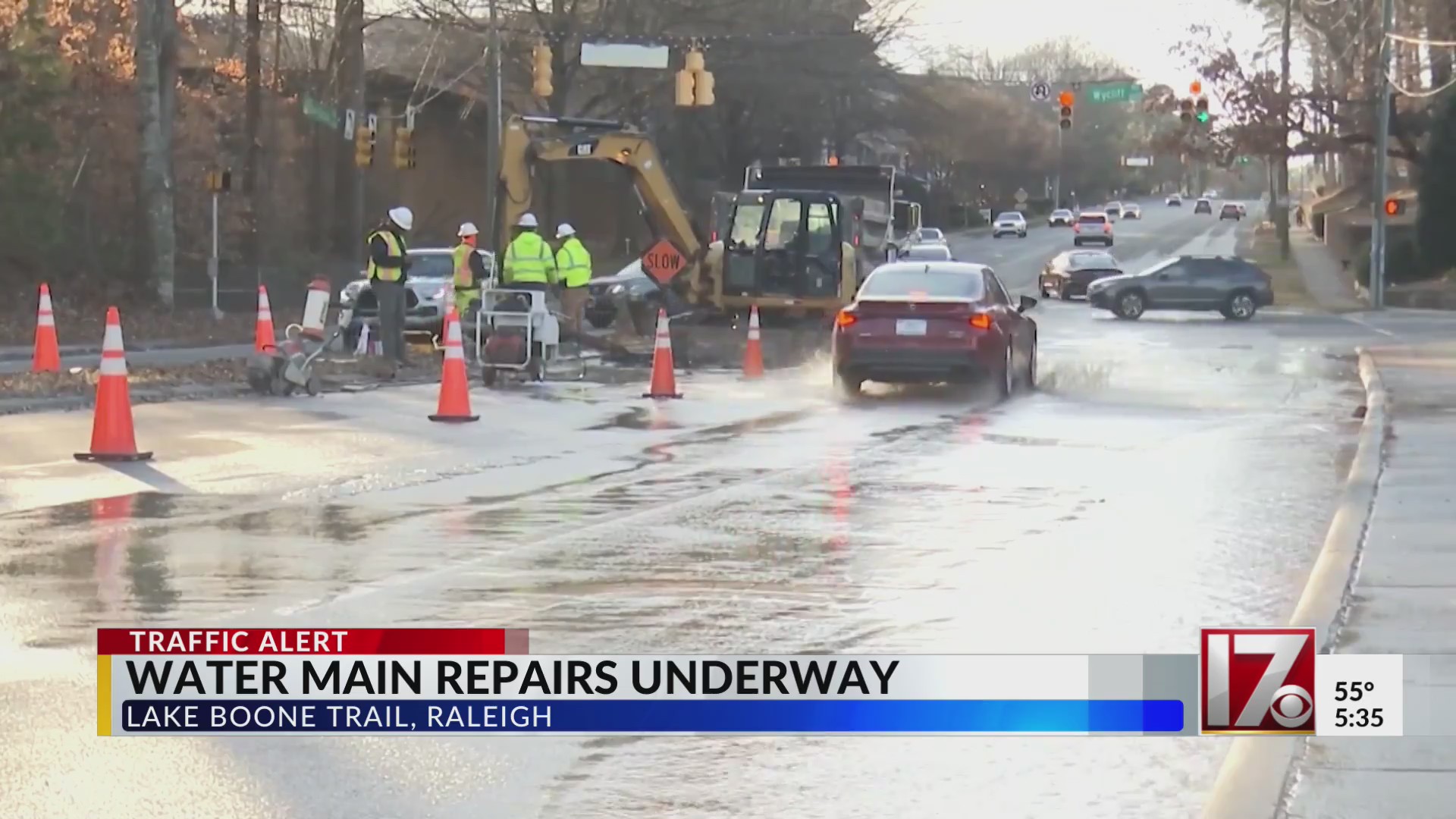 Raleigh water main break closes part of Lake Boone Trail