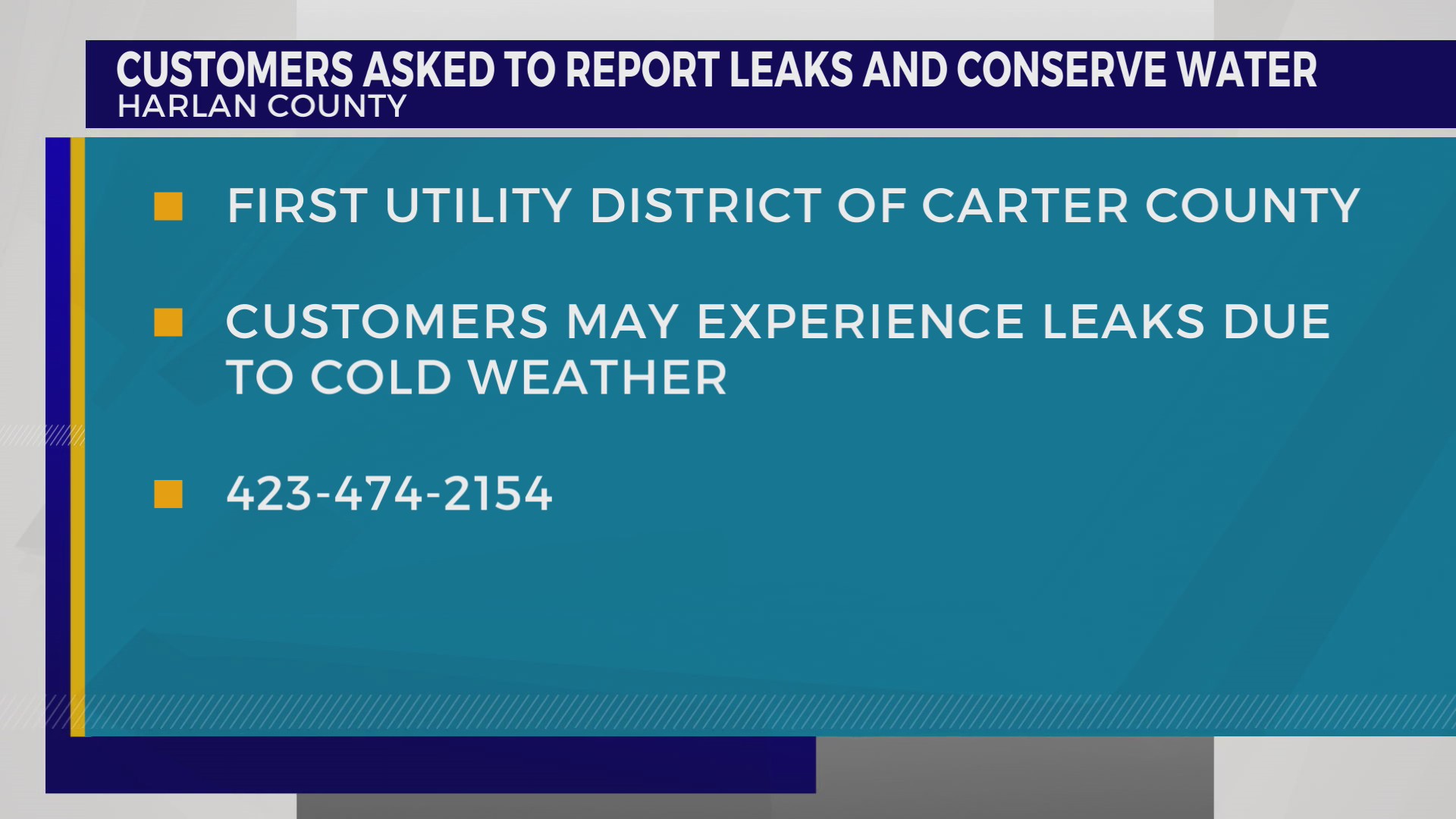 First Utility District of Carter County asking customers to conserve ...