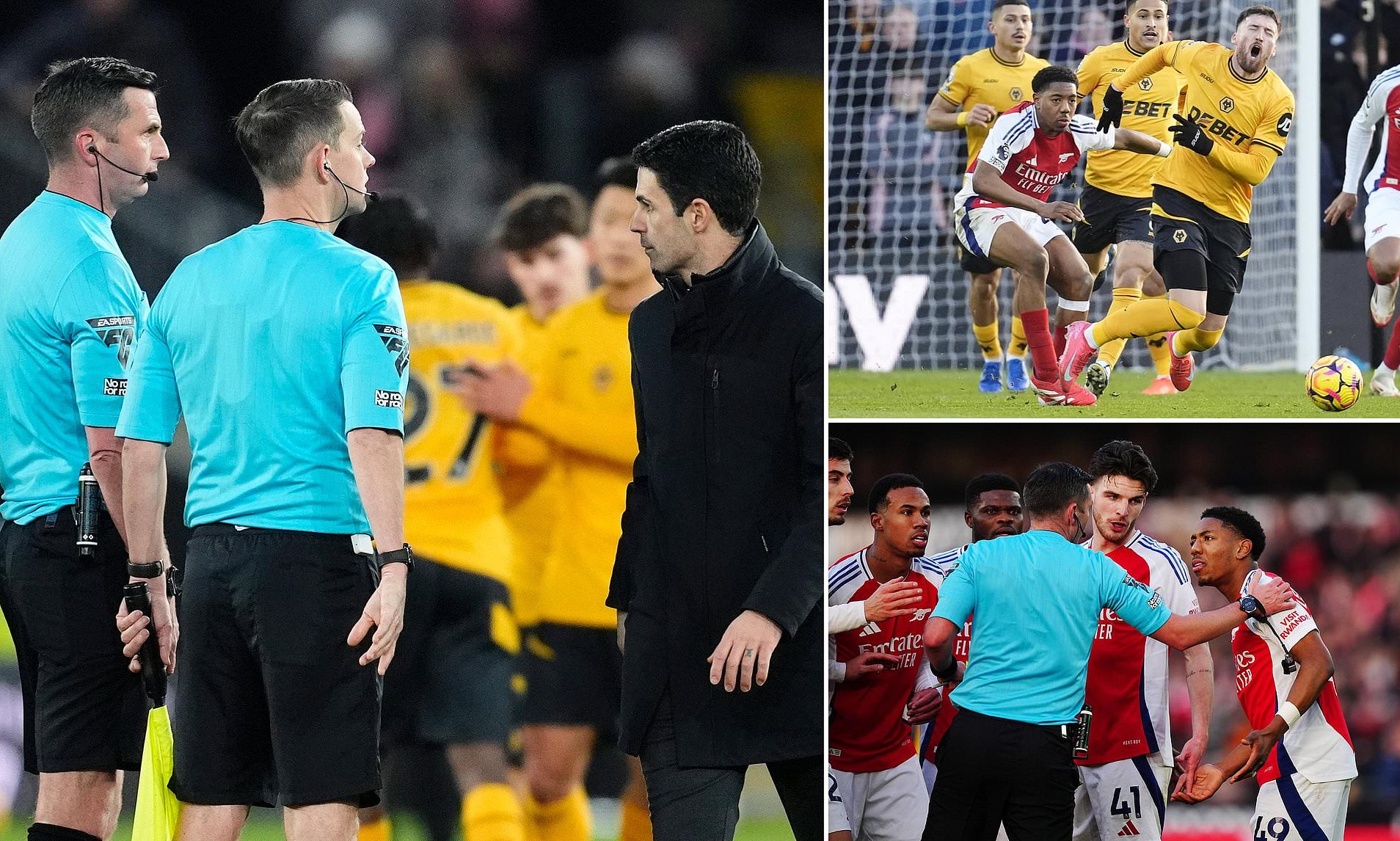 'Fuming' Mikel Arteta shares tense verbal exchange with referee Michael ...