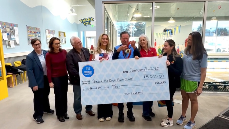 Ali Truwit, Paralympic medalist and shark attack survivor, presents $5K ...