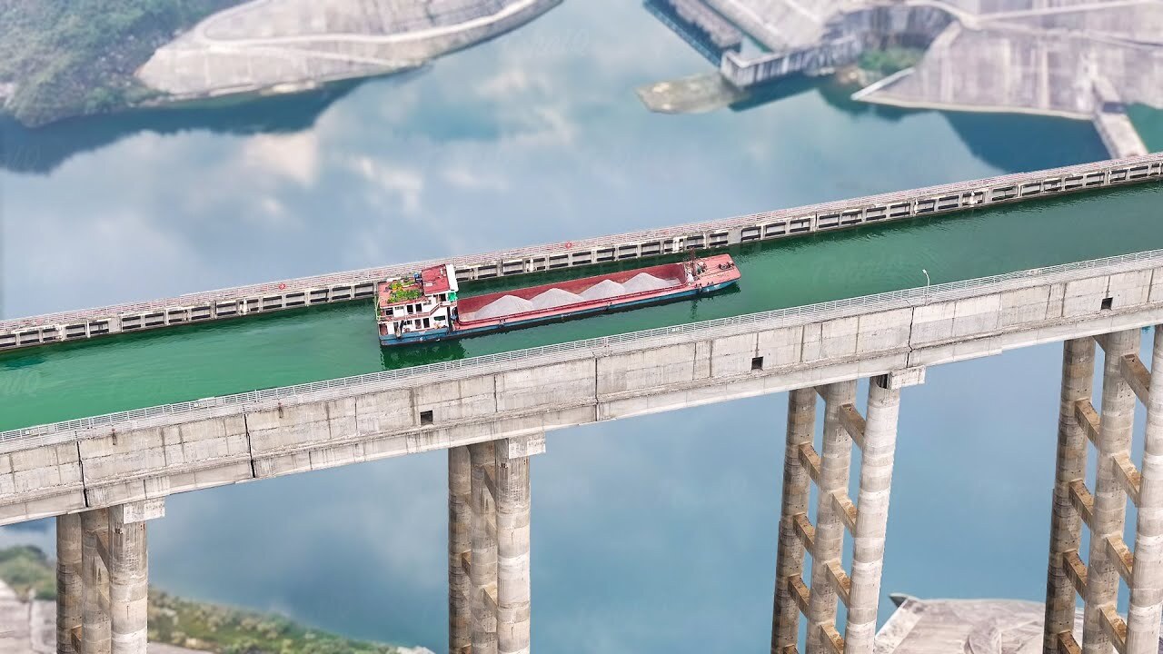 China Built a Gigantic Lift to Navigate Ships Above the Mountains
