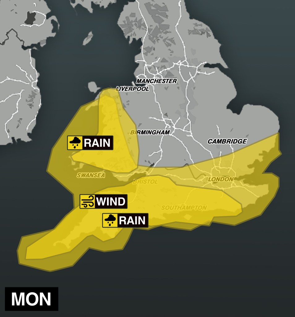 Storm Herminia maps reveal where flood and weather warnings are in place
