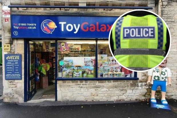 Thieves caught on camera stealing from shop's storage container