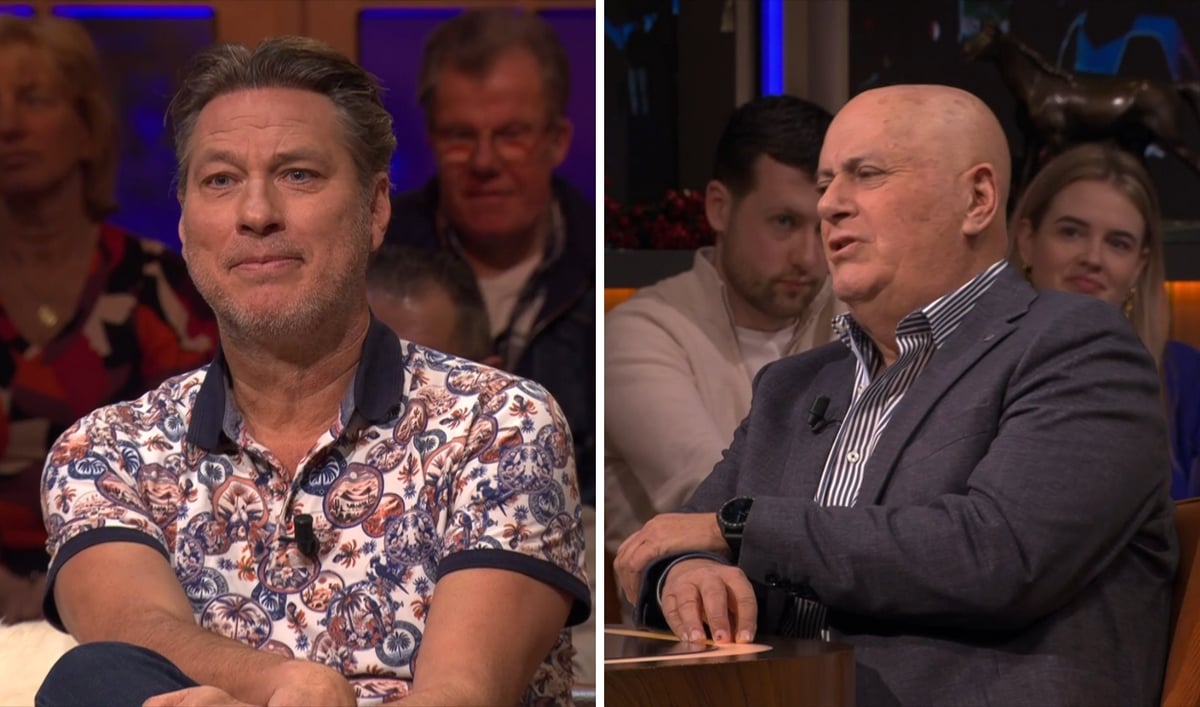Jack van Gelder schudt het hoofd, als Sander de Kramer opvallende ...