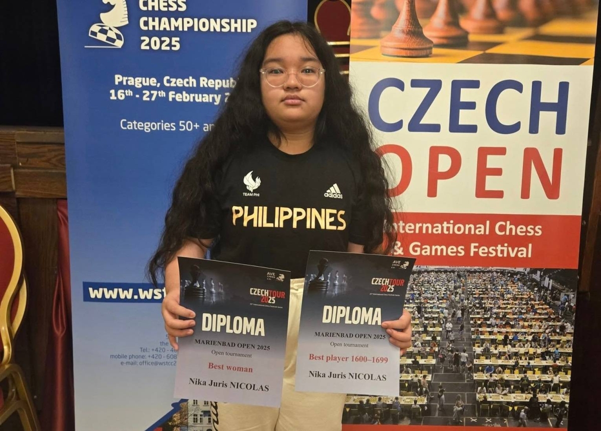 Nicolas gets 2 awards in Czech Republic chess event