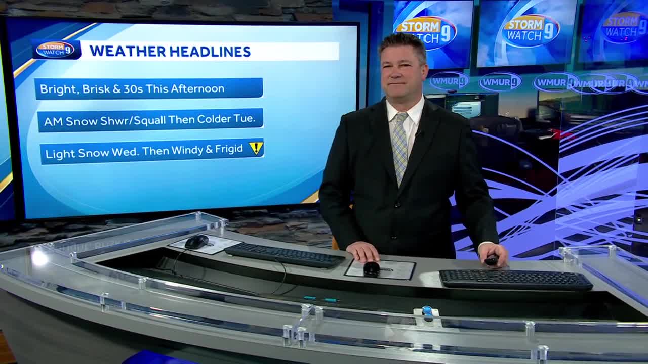 Video: Bright and windy ahead of snow chances