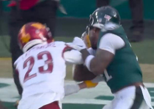 Tempers flare in Eagles-Commanders showdown as players are pulled apart ... Tempers flare in Eagles-Commanders showdown as players are pulled apart ...