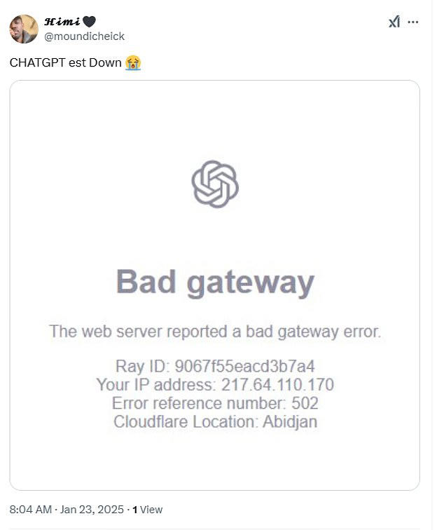 ChatGPT refusing to work in the US