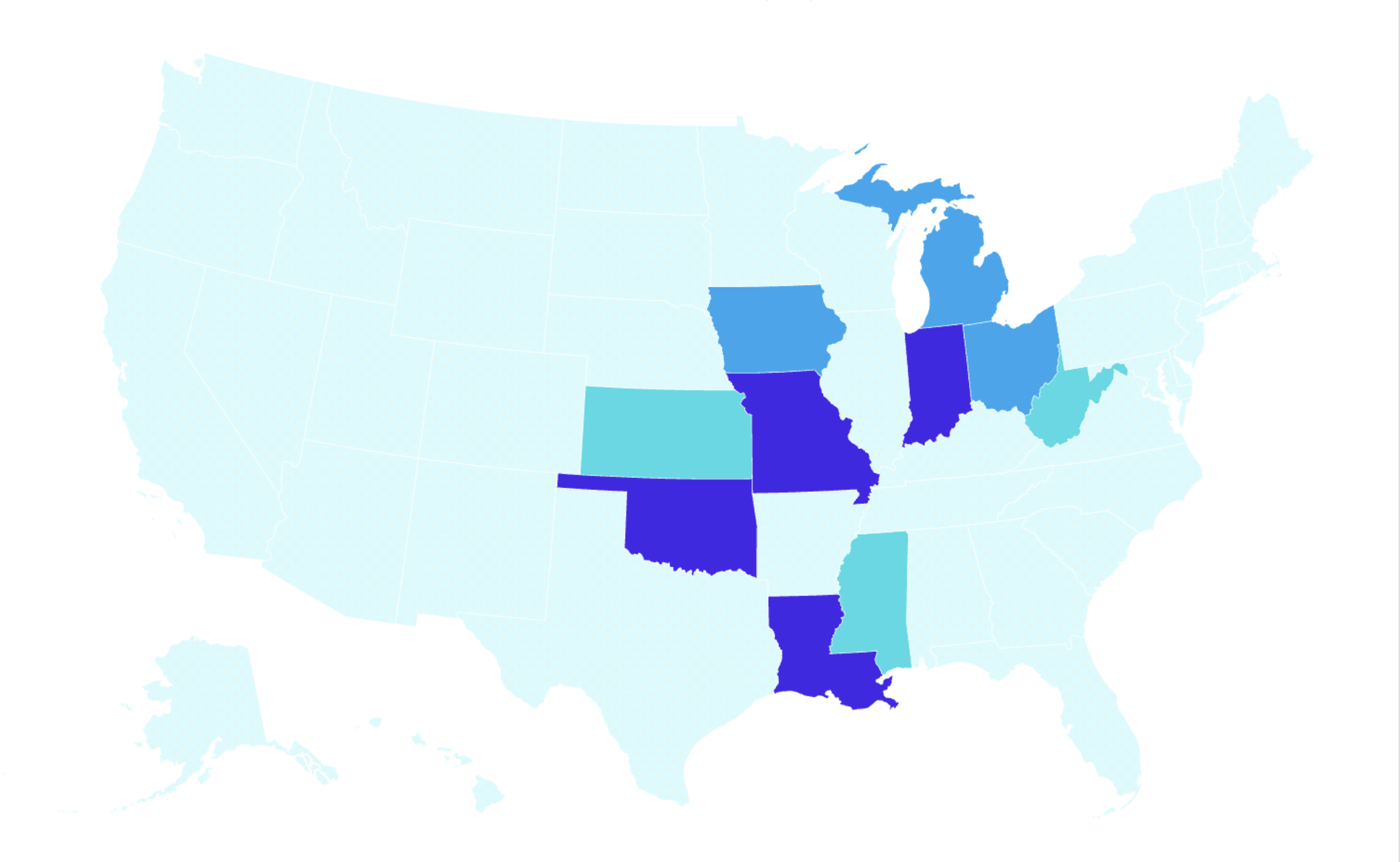 Map Shows 10 States With Lowest Mortgage Payments