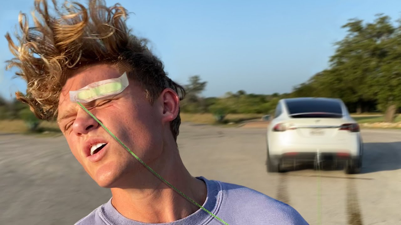 Waxing off eyebrows with Tesla Ludicrous Mode