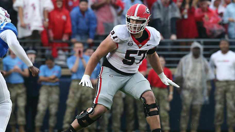 Georgia Offensive Lineman Monroe Freeling to be Limited During Spring ...