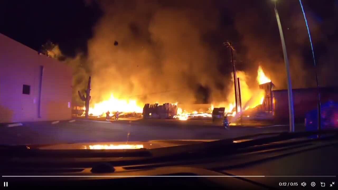 Overnight fire spreads to multiple buildings in South Tucson