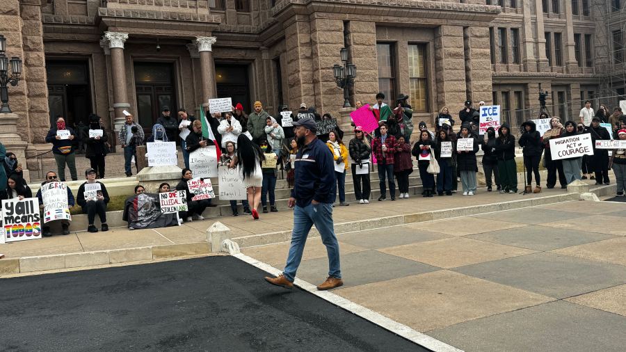‘It saddens me’: Protesters take to the Texas Capitol after ICE ...