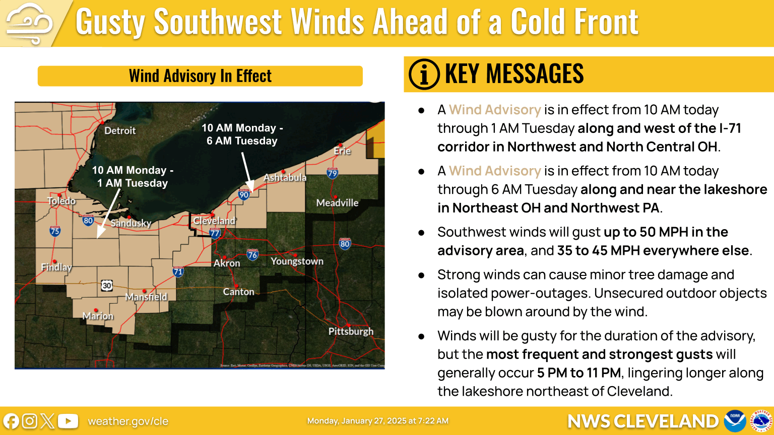 Canton area weather forecast: Winds expected today before a warmer week ...