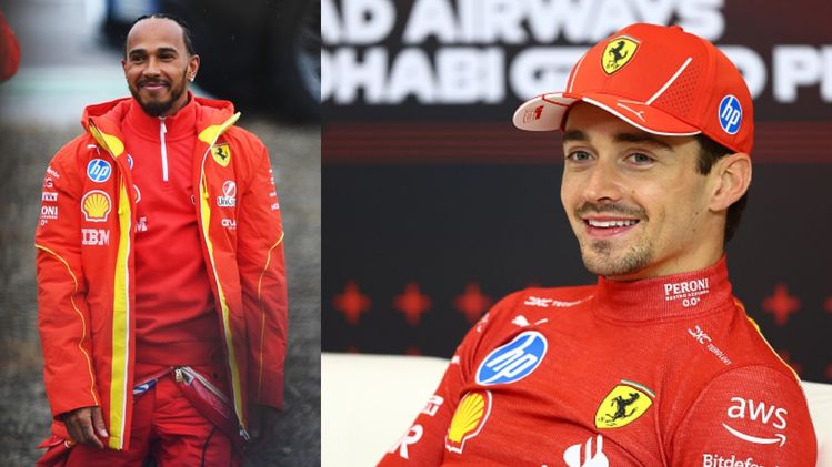 Lewis Hamilton & Charles Leclerc unveils Ferrari's race suits for 2025 ...