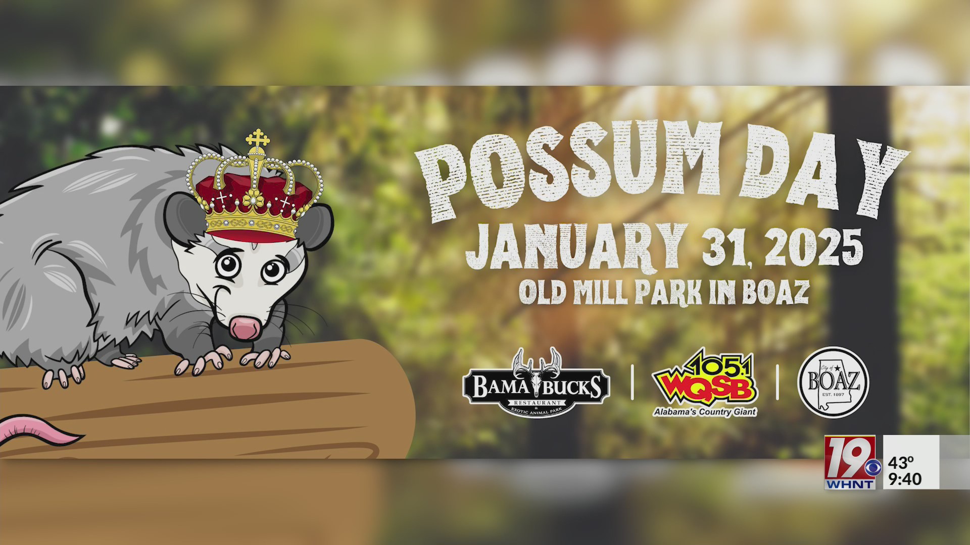Possum Day 2025 | Jan. 27, 2025 | News 19 at 9 a.m.