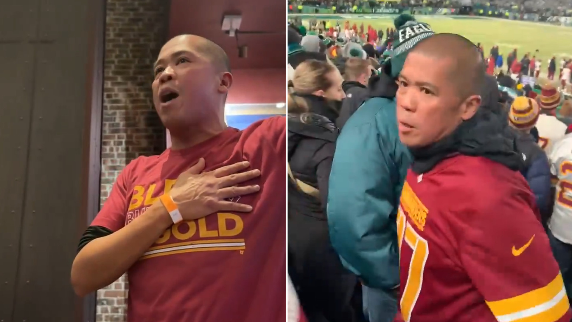 Eagles fans mercilessly mocked the viral Commanders fan who bragged ...