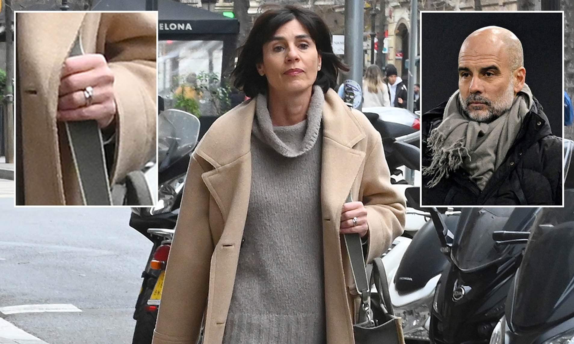 Pep Guardiola's wife is seen still wearing her wedding ring as she is ...