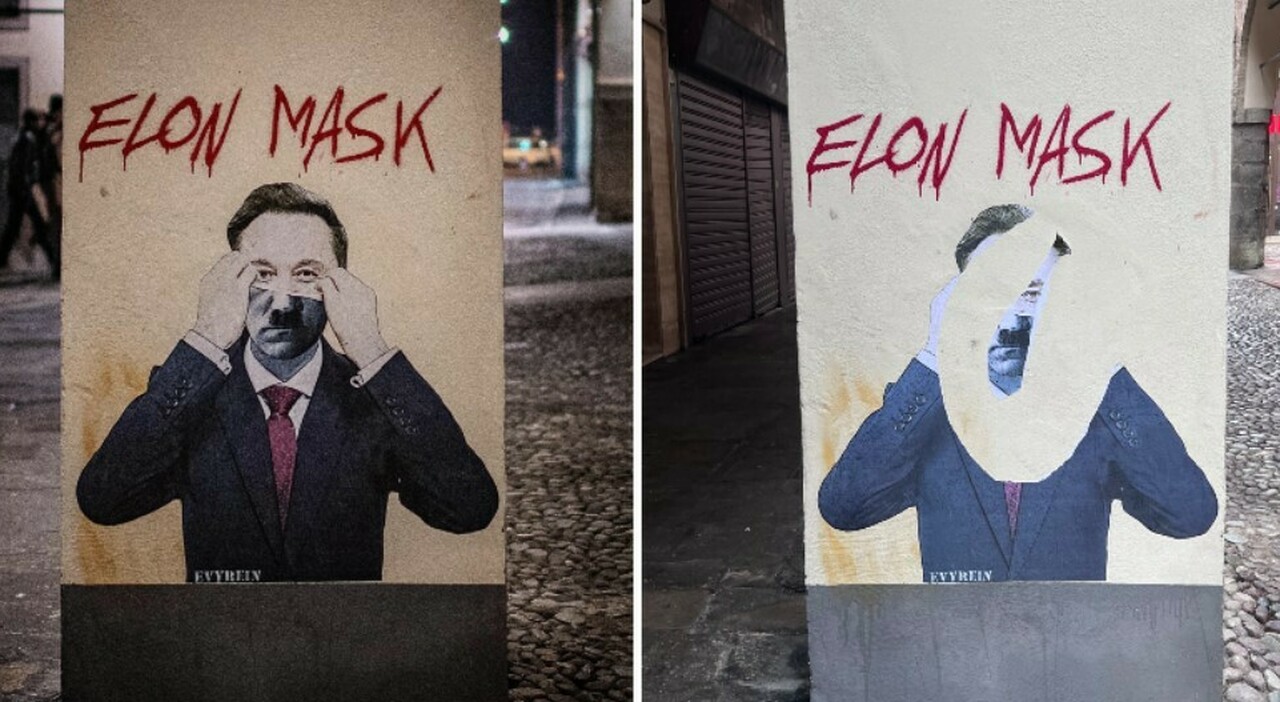 Elon Musk, murales provocatorio dello street artist Evyrein: «Come un ...