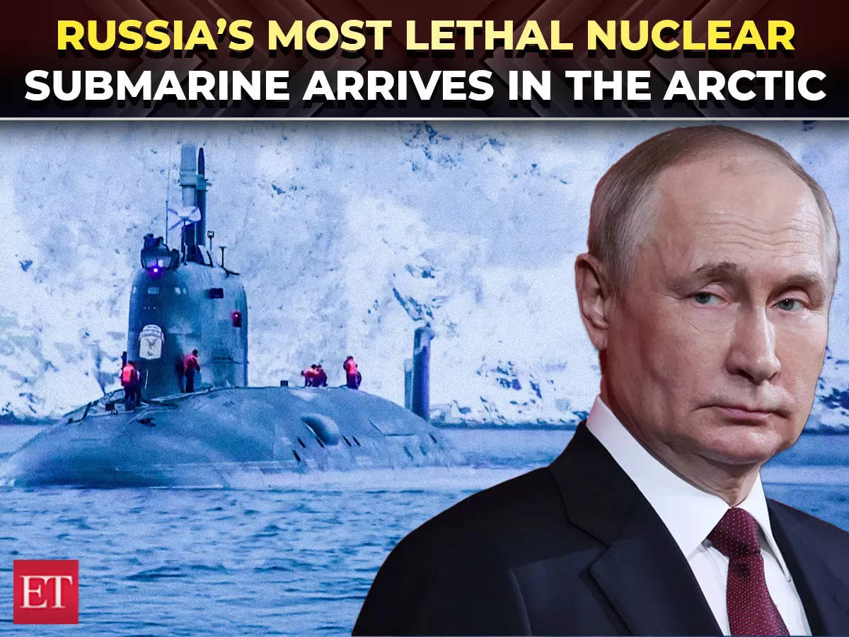 Russia's newest nuclear-powered submarine Arkhangelsk arrives in the Arctic