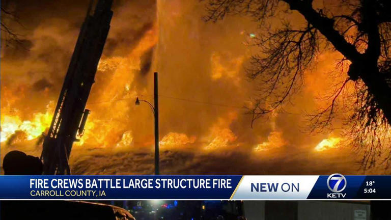 Building declared total loss after large structure fire reported in Iowa