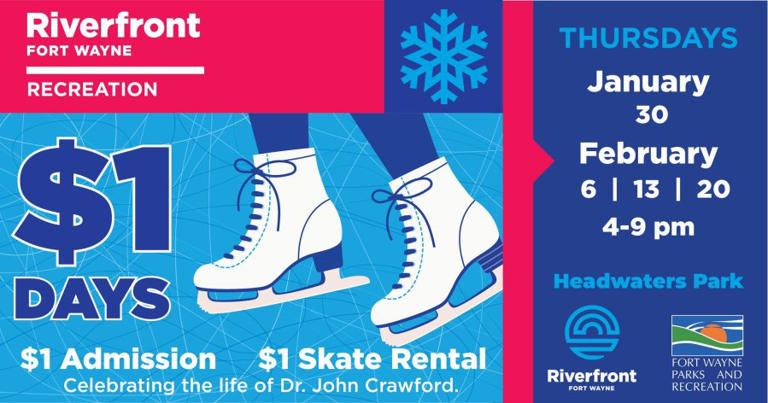 Headwaters Park Ice Rink skating through winter