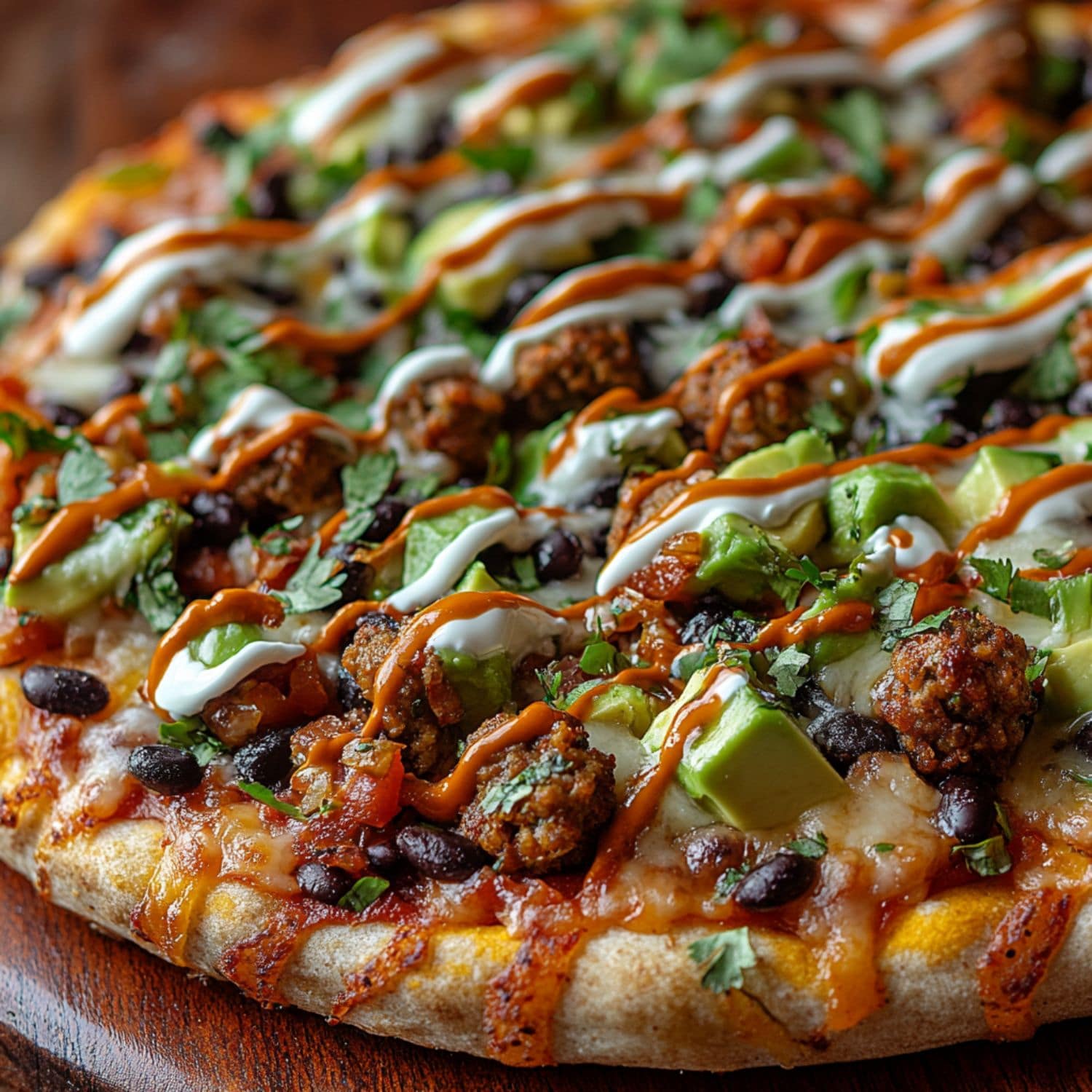From-Scratch Taco Pizza with Ground Beef