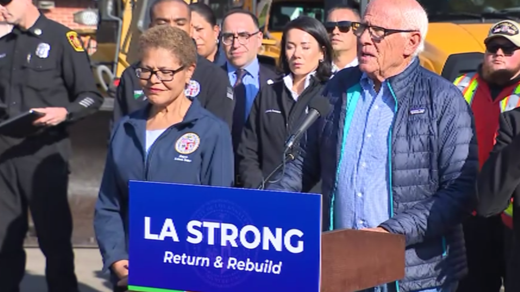 Mayor Bass, Chief Recovery Officer Steve Soboroff discuss recovery ...