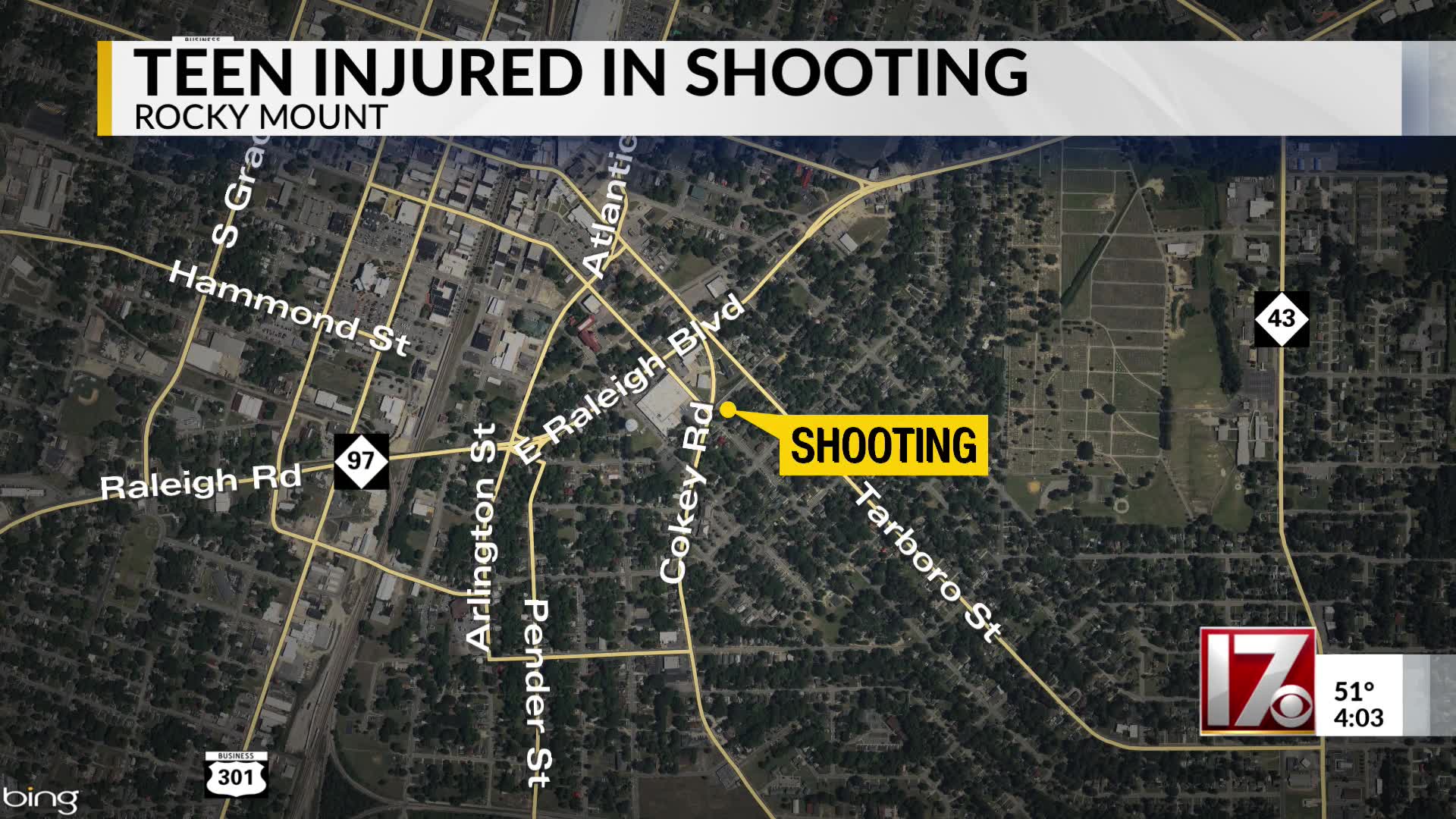 Teen injured in Rocky Mount shooting