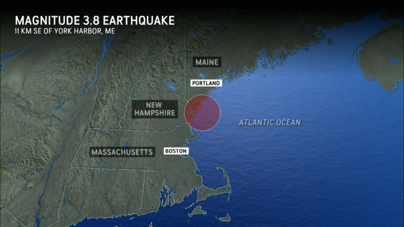 Small earthquake rattles New England
