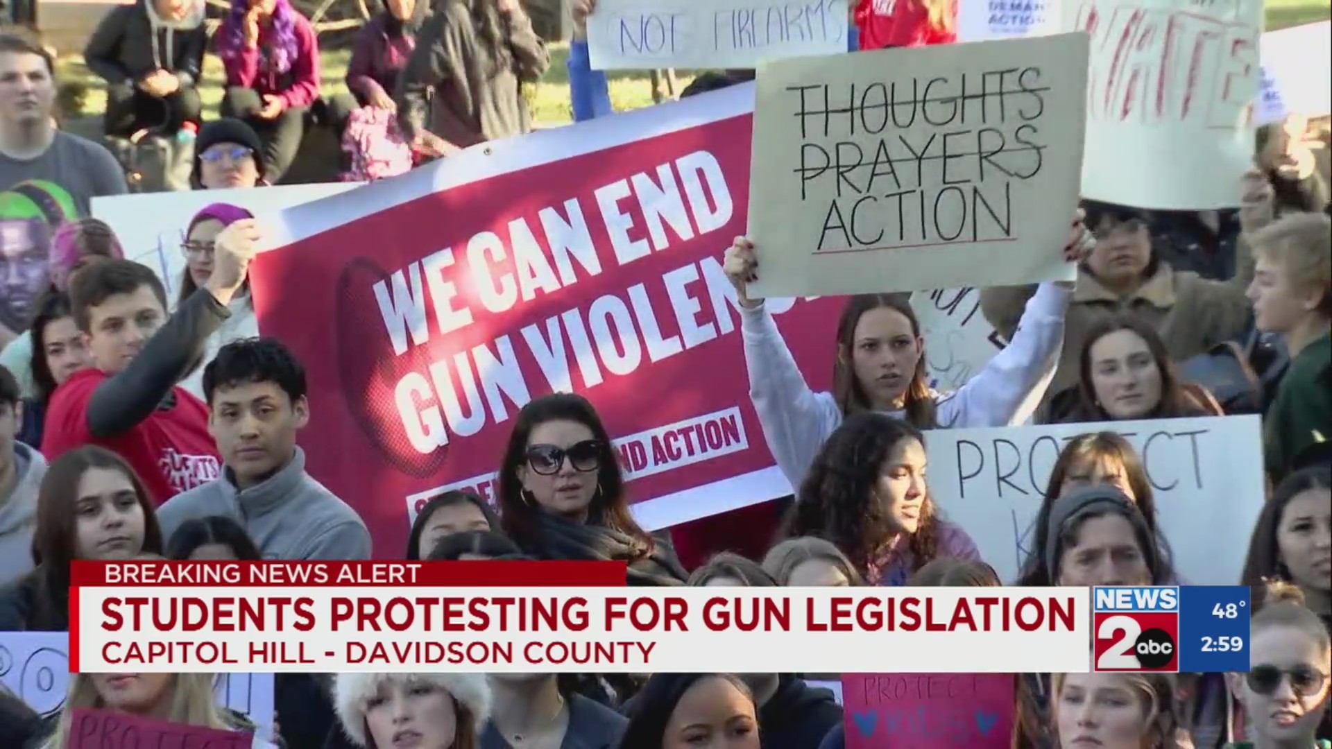 TN students protest for gun legislation