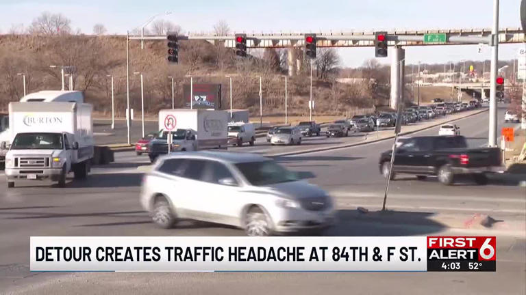 Omaha road work detour creating headache for residents, commercial drivers