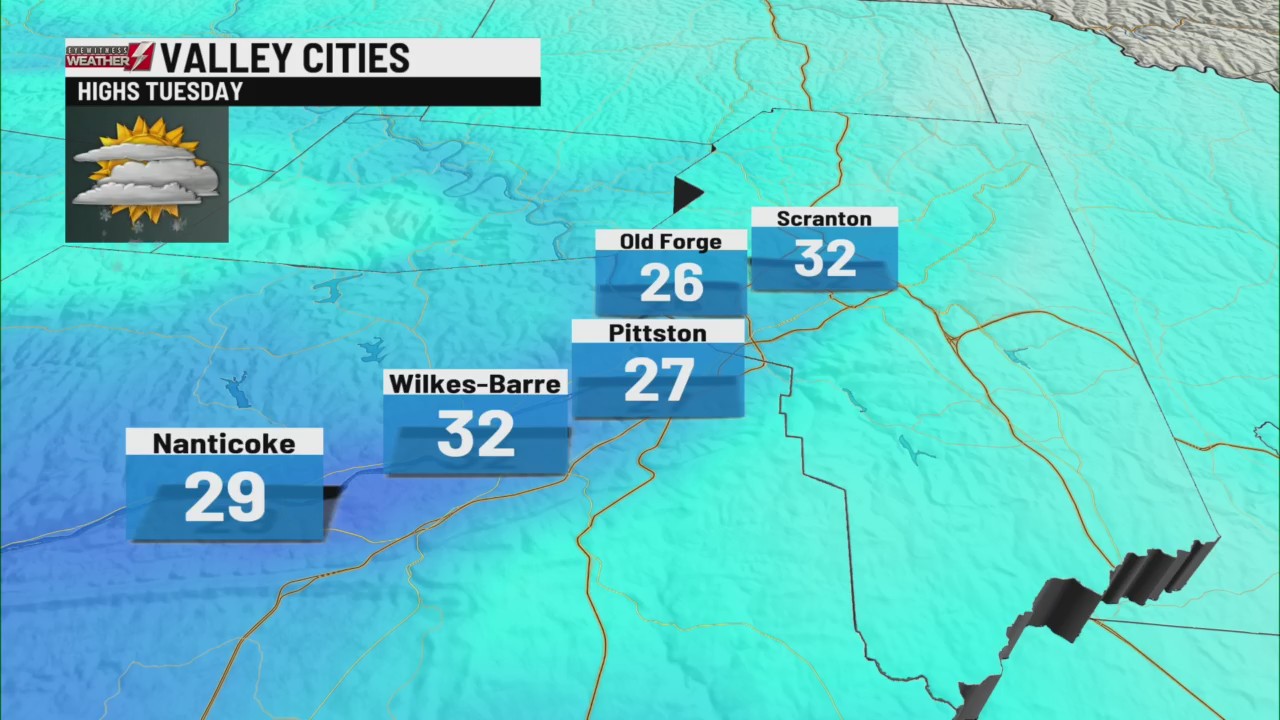 Wyoming Valley Weather Forecast - 1/27/25 - EVENING