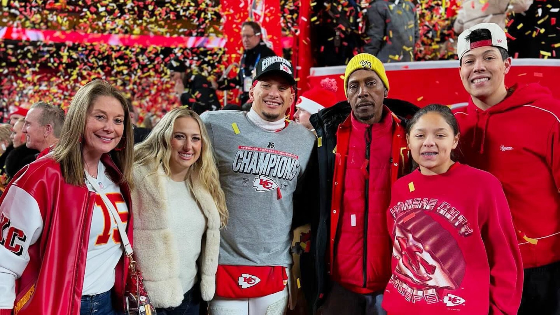 Patrick Mahomes Reunites With His Parents, Brother After Championship Win