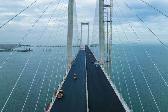 The remarkable $6.74bn bridge complete with underwater tunnels and man ...