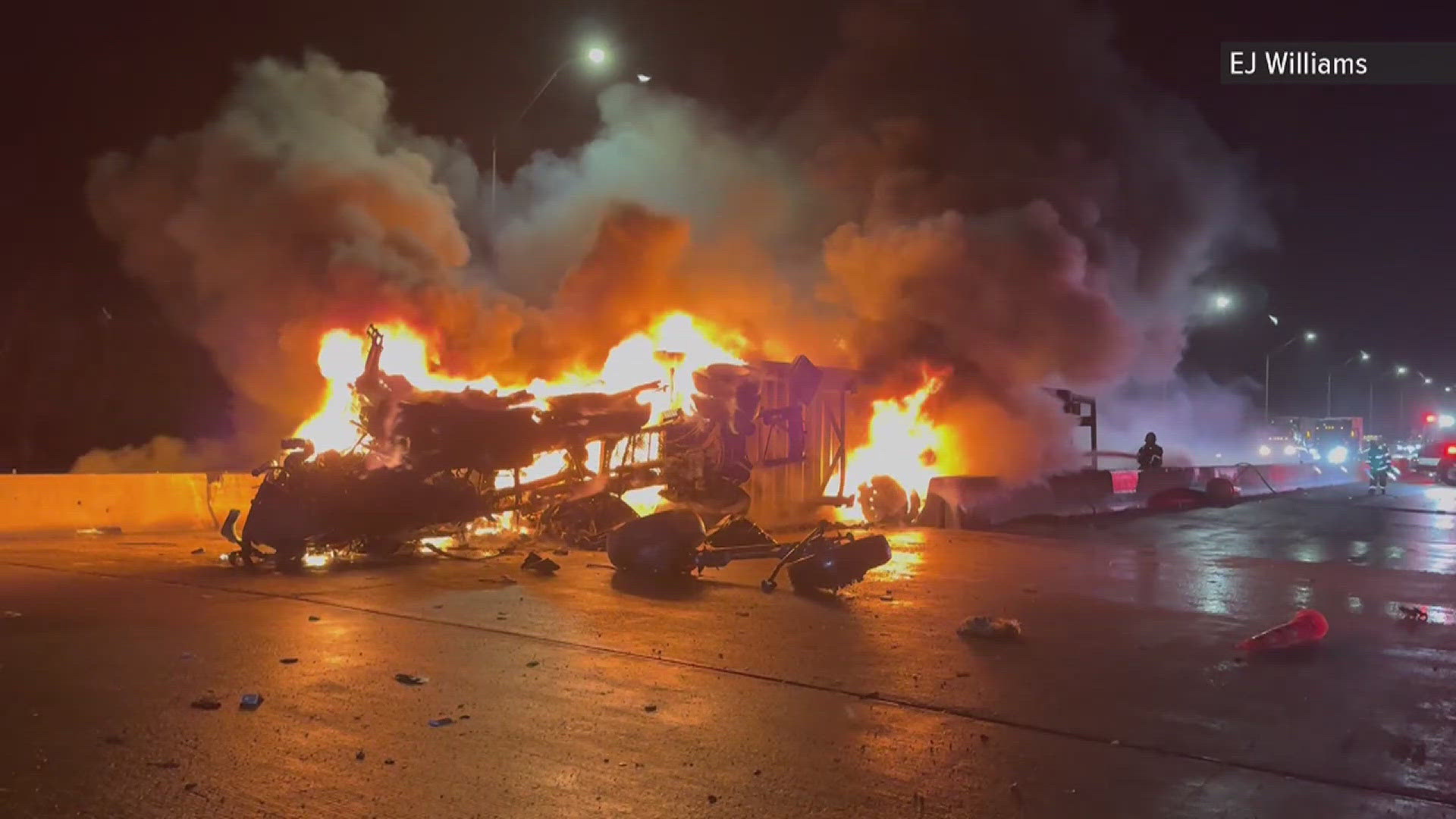 18-wheeler fire halts traffic overnight on I-10 near Texas state line ...