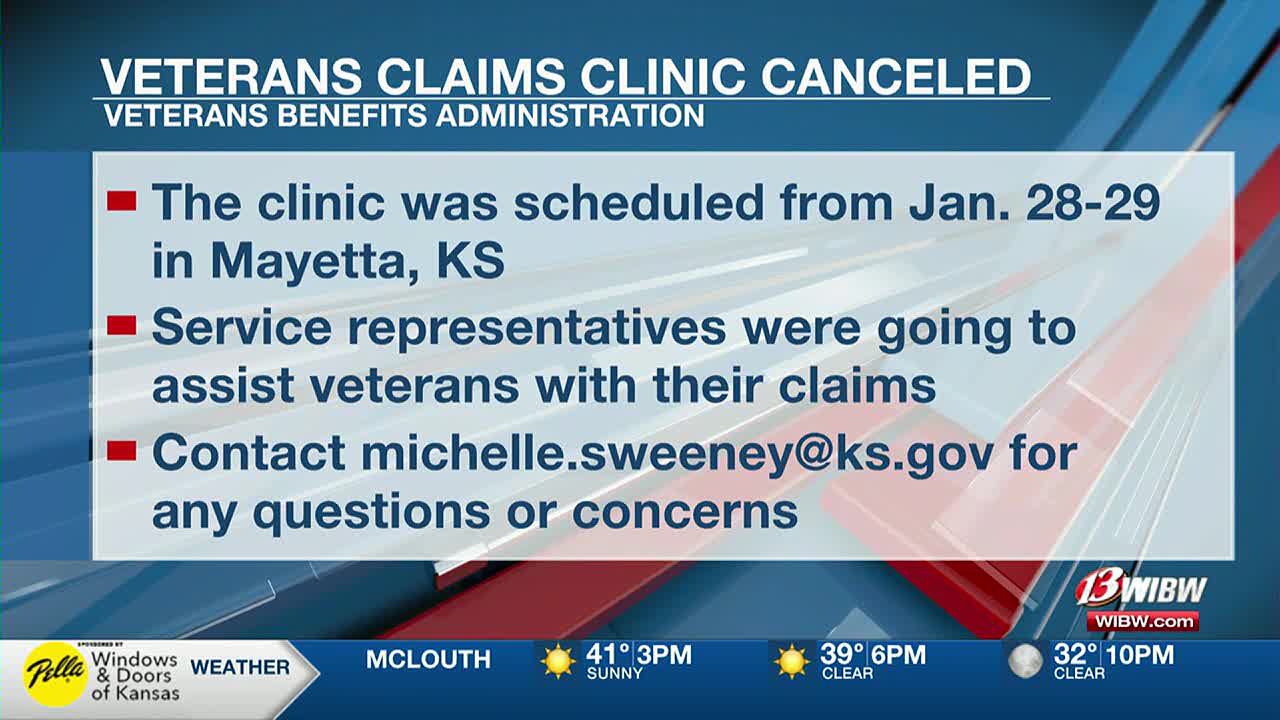 Free clinic to help veterans claim benefits has been canceled