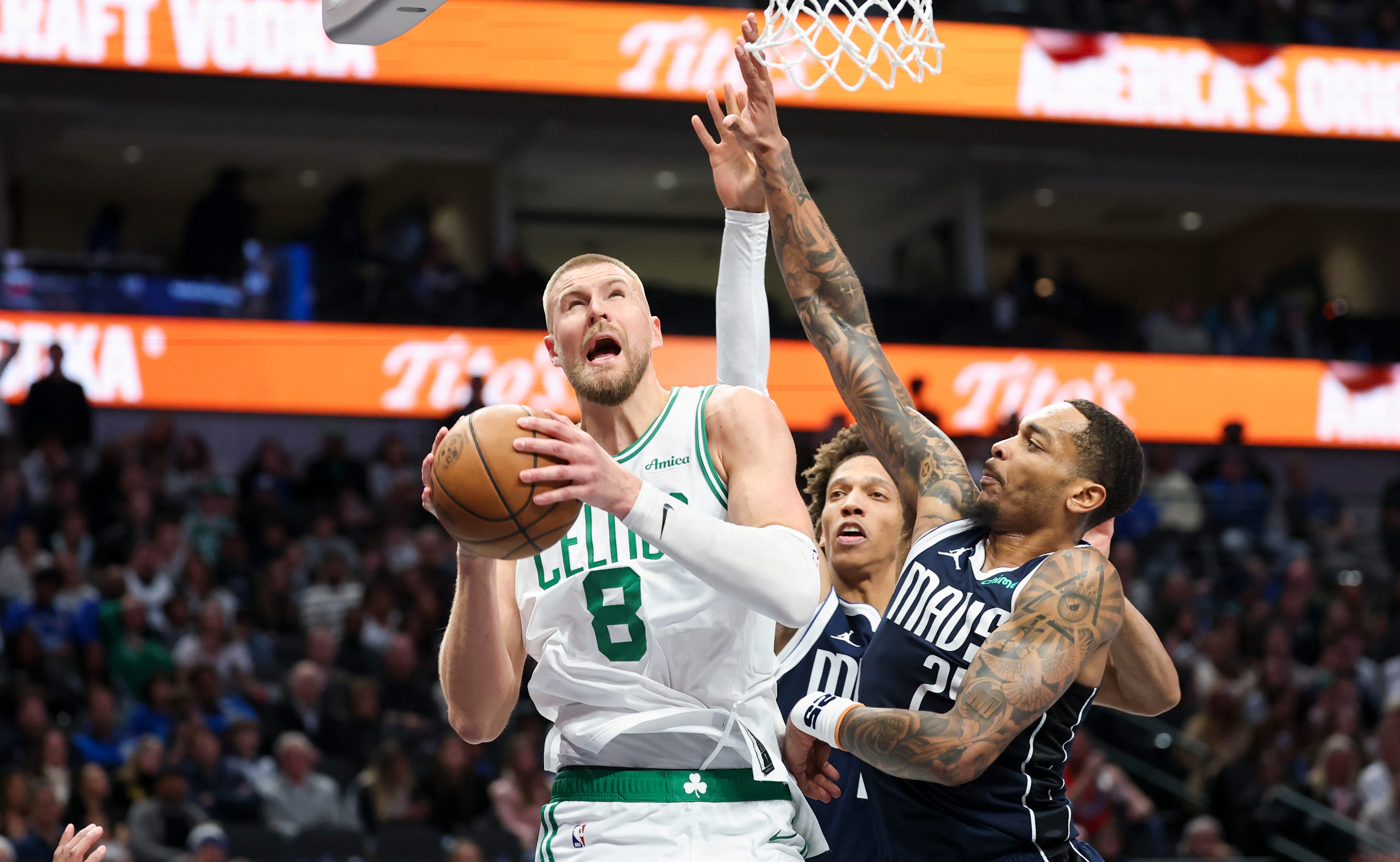 Boston Celtics' Kristaps Porzingis speaks on his first return to Dallas