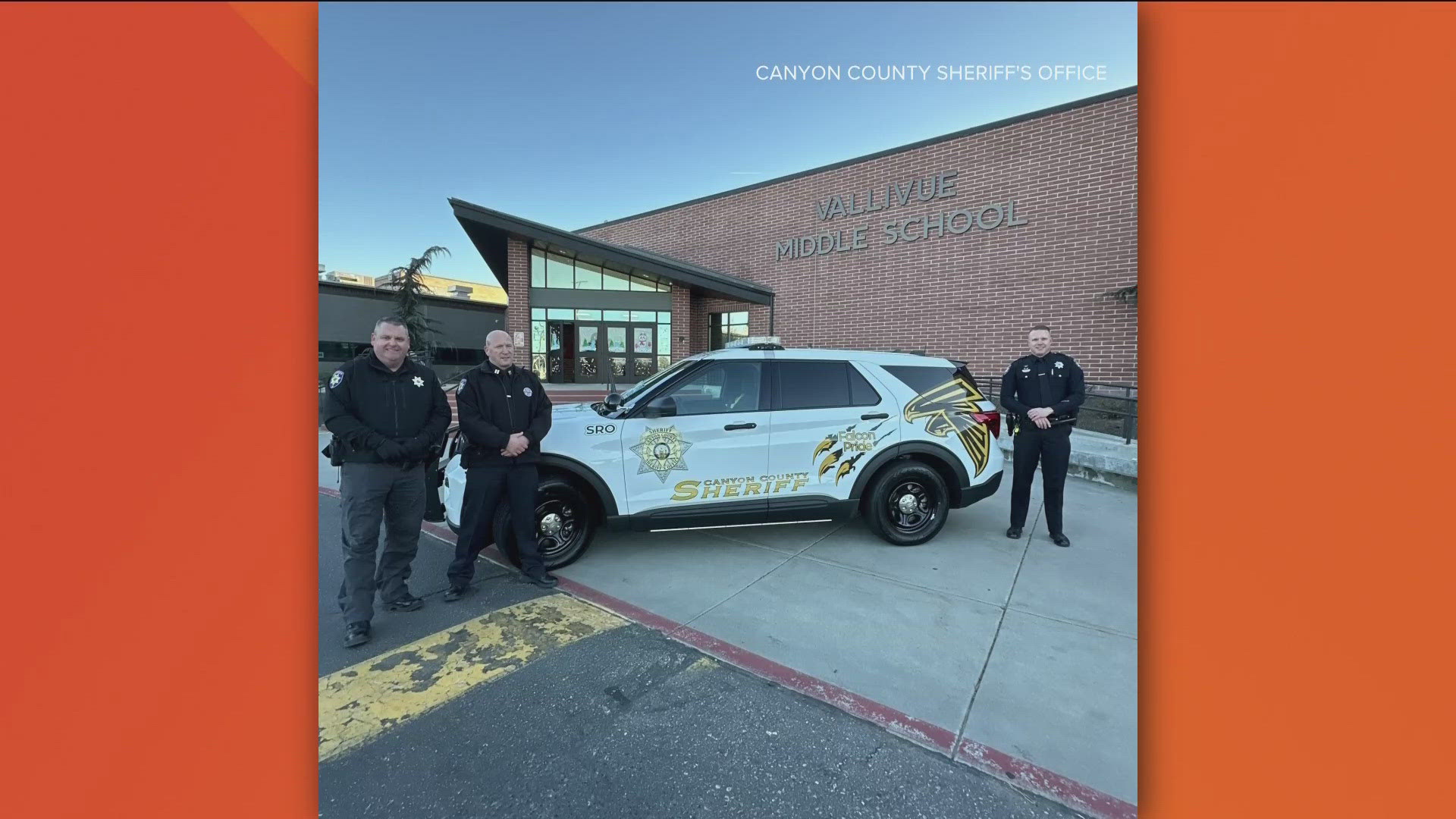 School resource officer unveils new car for Vallivue Middle School