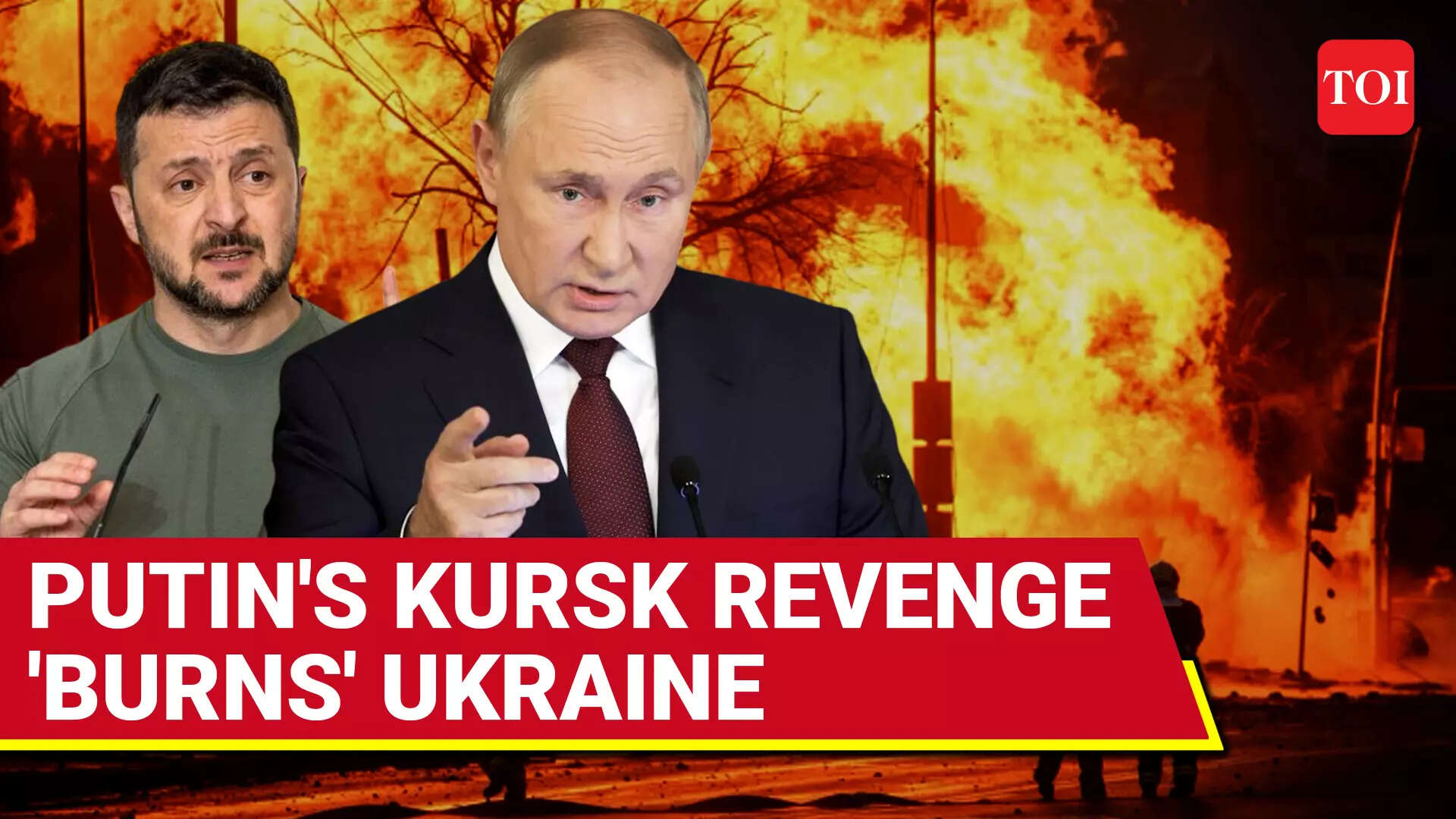 Putin's Men Retake Key Kursk Village; 104 Russian Drones Spark Fires In West Ukraine | Watch