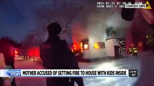 Mother accused of setting fire to house with kids inside