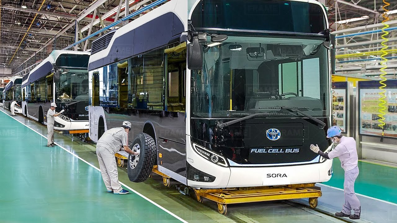 Touring Toyota's Billion $ Factory: Making Futuristic City Buses