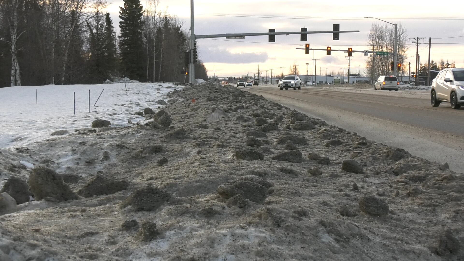 Department of Transportation sands, clears Interior roads after Friday rain