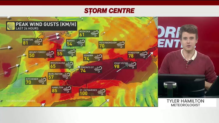 Ontario hour-by-hour storm forecast
