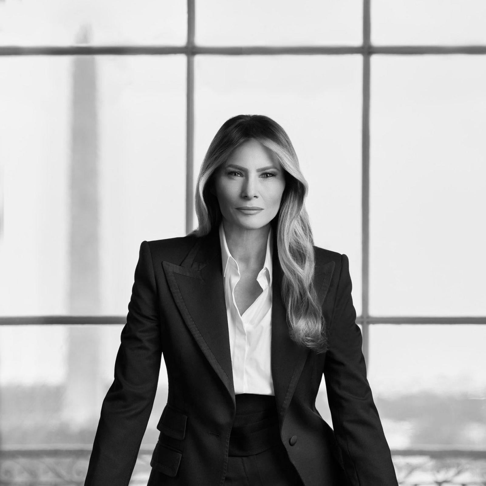 White House unveils first lady Melania Trump's official portrait