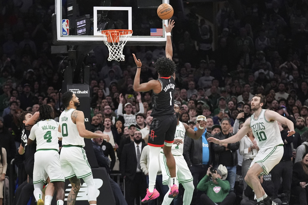 Thompson hits game-winning shot and scores 33 points as Rockets rally ...