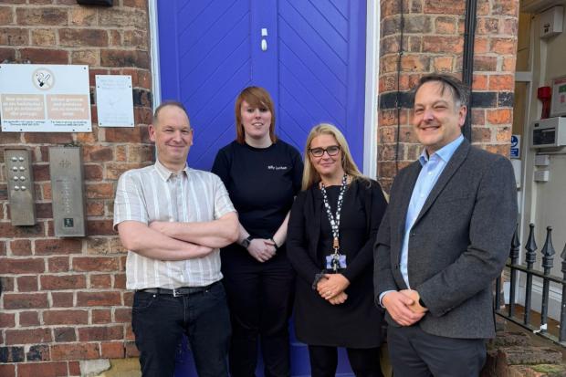 Wrexham MP Andrew Ranger meets staff and residents of The Wallich