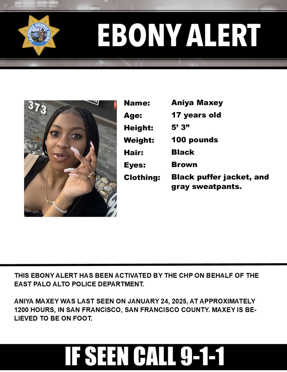 CHP asks for public’s help to find teen last seen in San Francisco