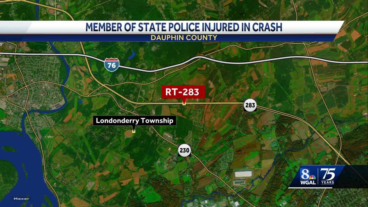 State police vehicle involved in Route 283 crash
